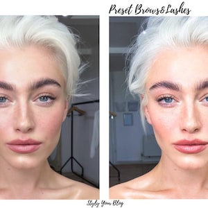 10 BROWS & LASHES Mobile/desktop Presets, Instagram Beauty Salon Lashmaker Filter, Brow Artist ...