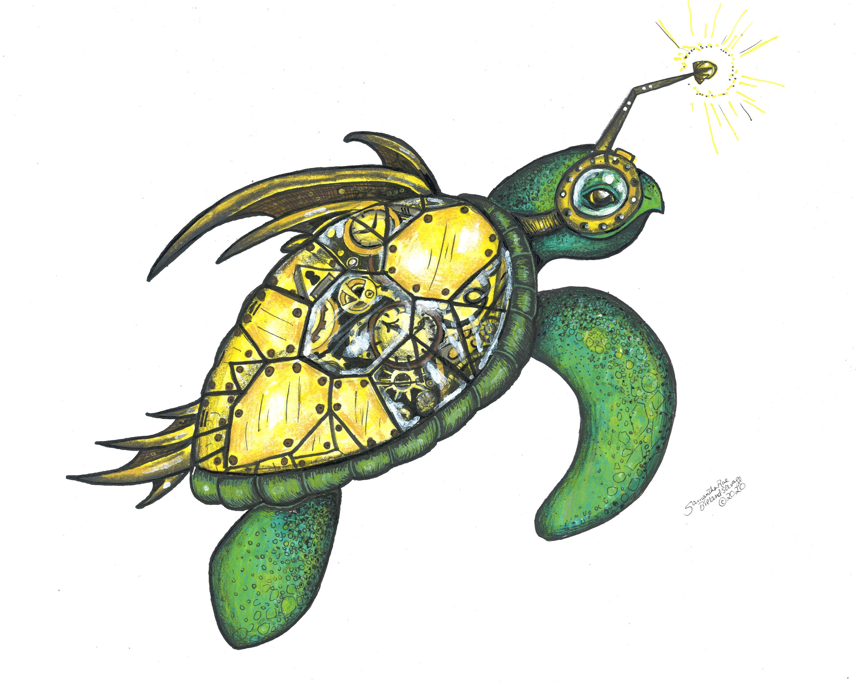 Steampunk Sea Turtle - Etsy