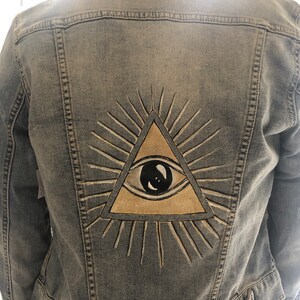 All Seeing Eye Denim Jacket, M - Etsy