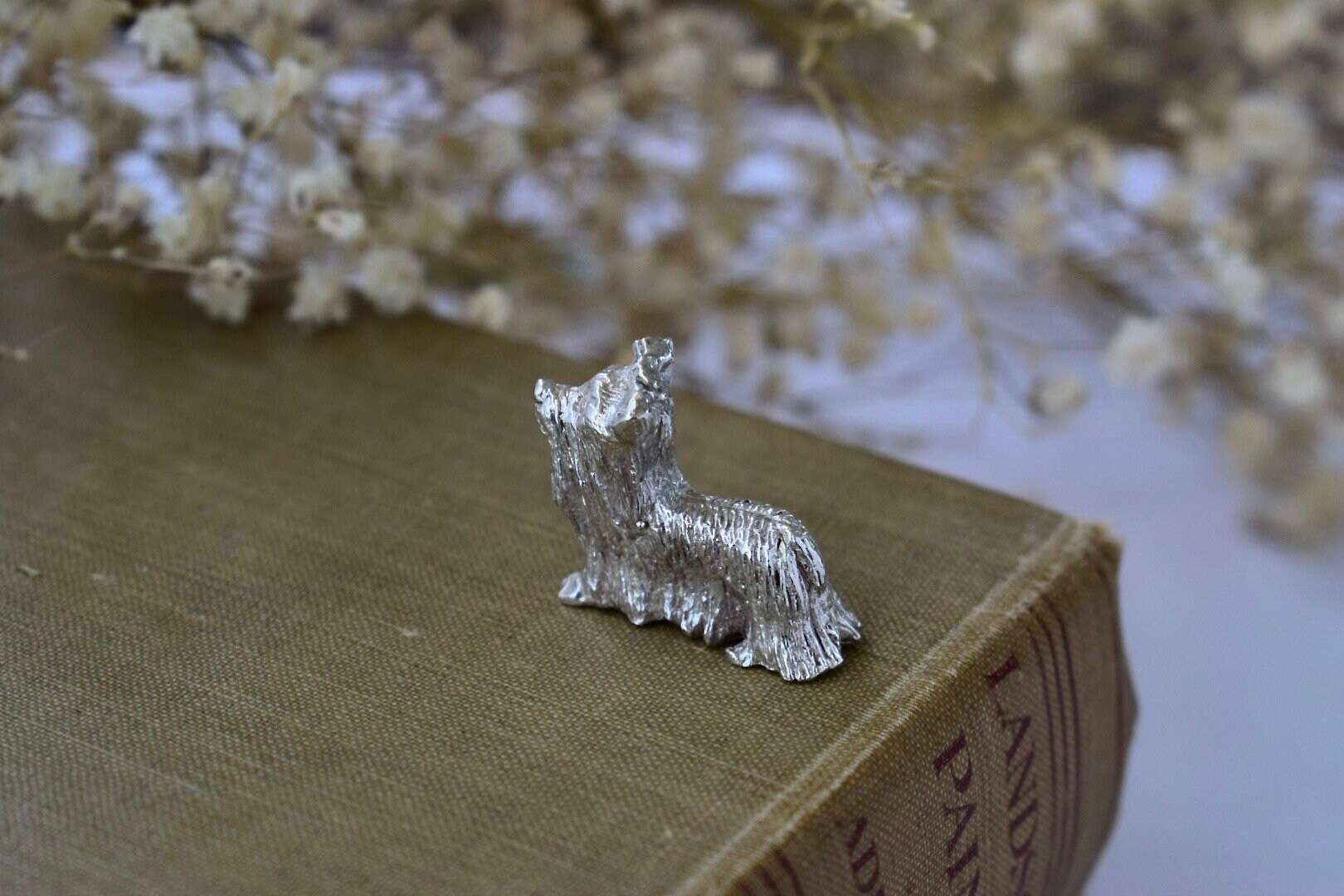 Sterling Silver Dogs Figures, Solid Silver Dogs Figures, Vintage Style ...