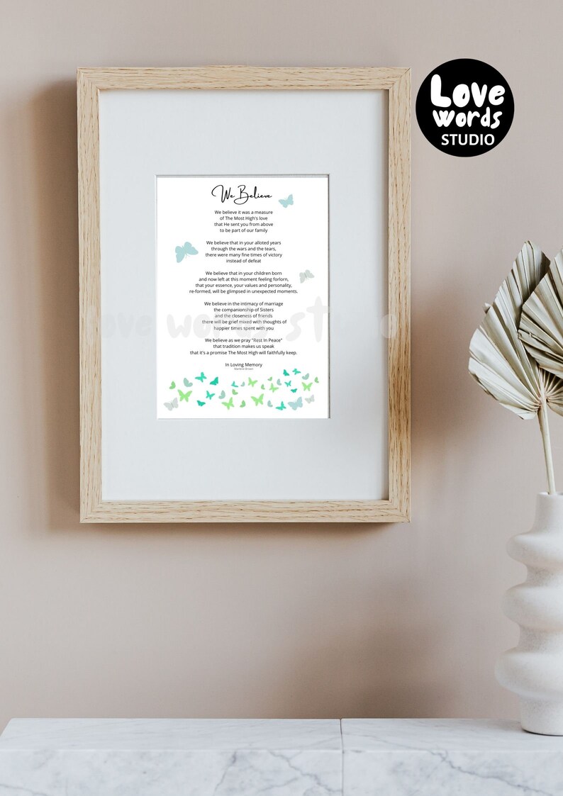 Bereavement Poem. in Sympathy Poem. A2 Funeral Tribute Poem. - Etsy