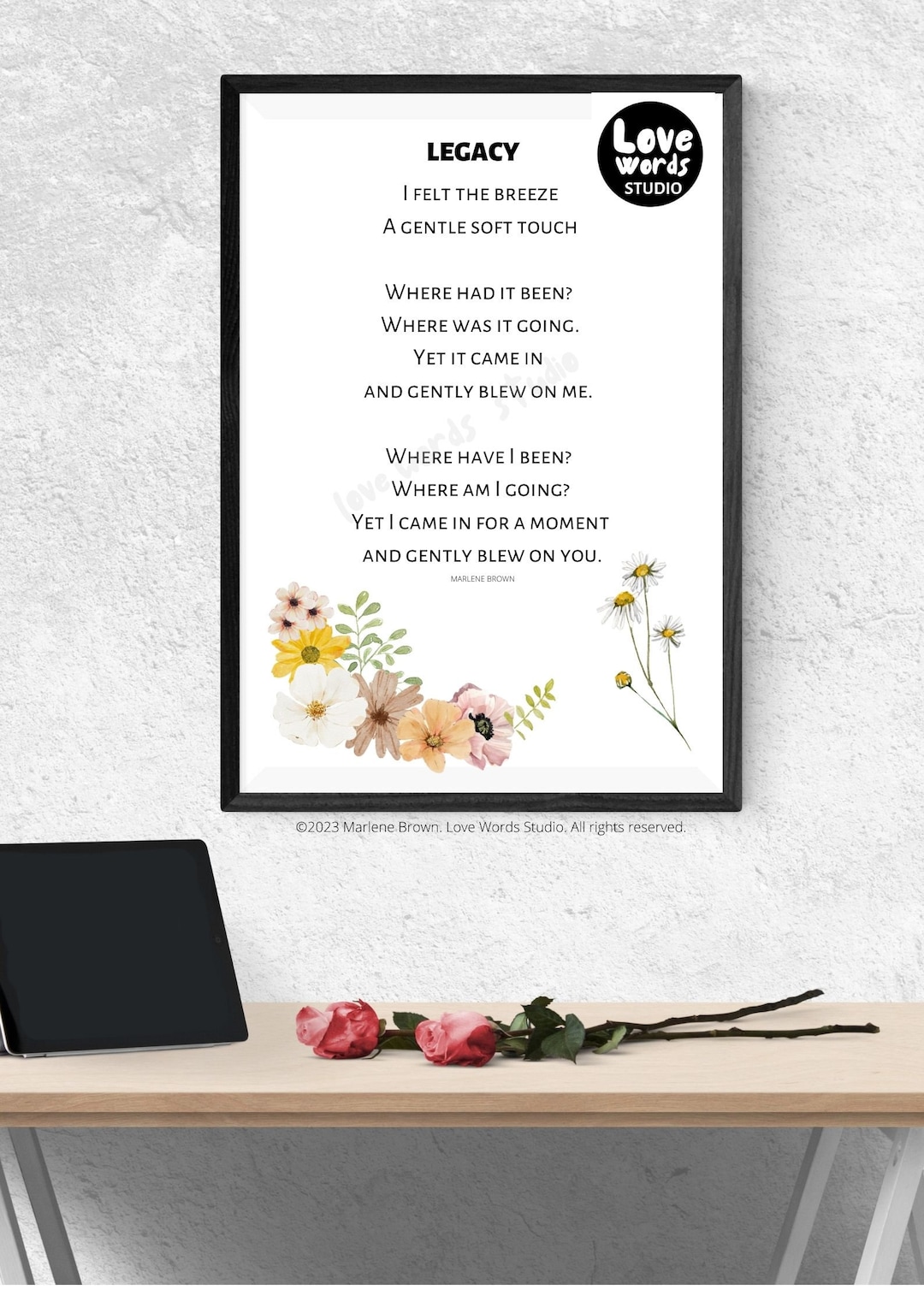 LEGACY. A Poem to Print. Poetry Poster. Original Verse. Modern Poetry ...