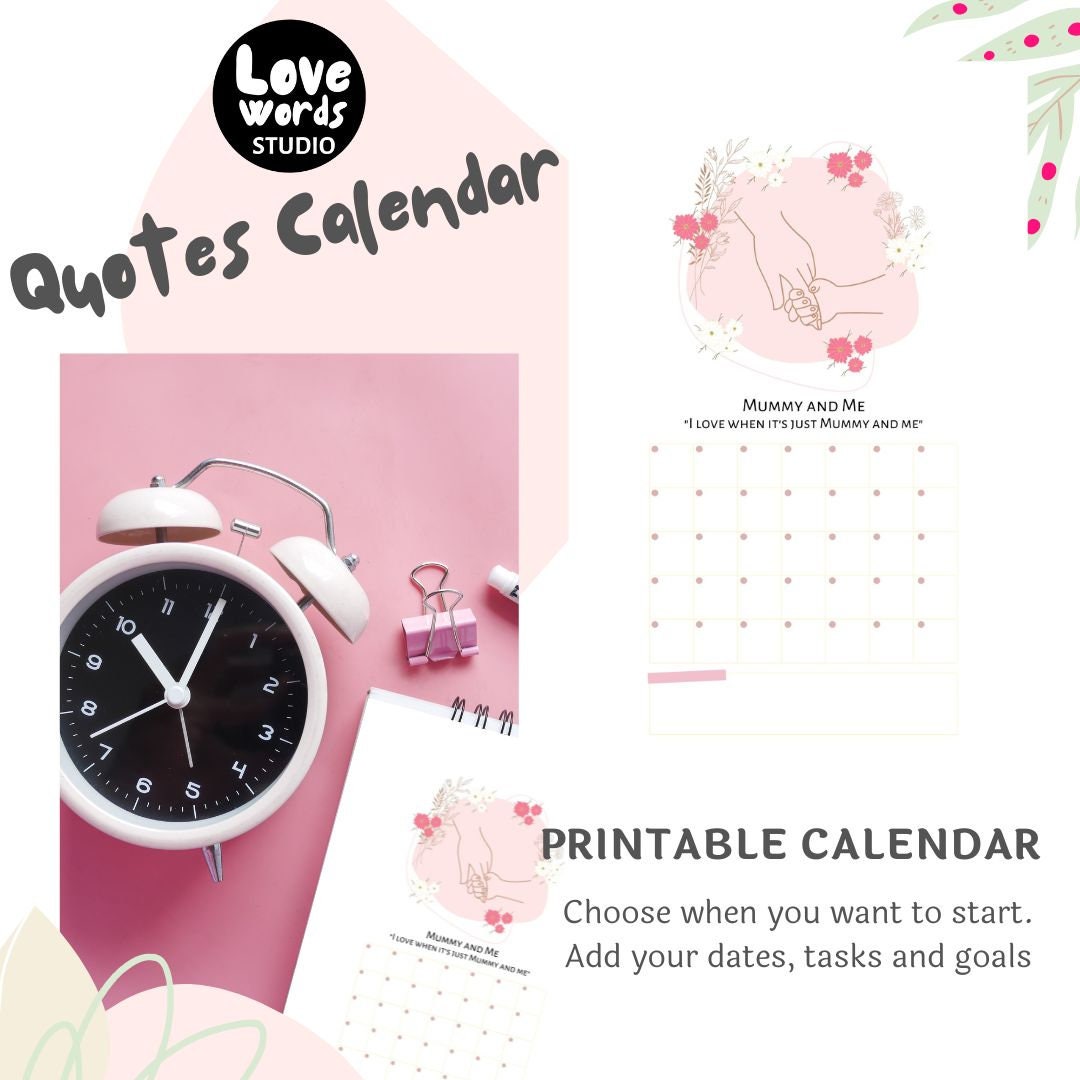 Perpetual Calendar. Printable Calendar. Monthly Planner Calendar ...