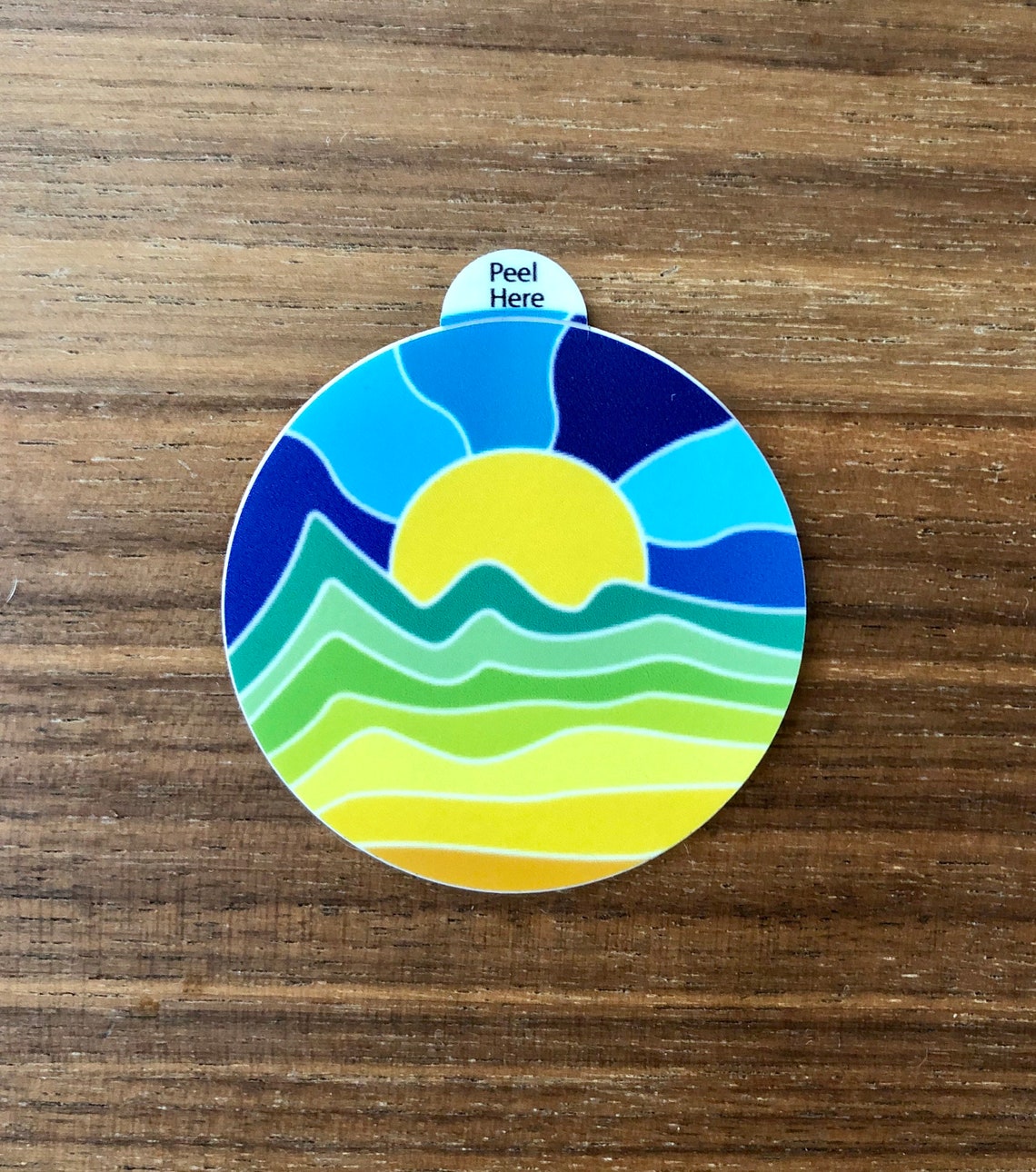 Circle Topo Mountain Sticker, Topografía, Mountain Sticker, Montañas ...