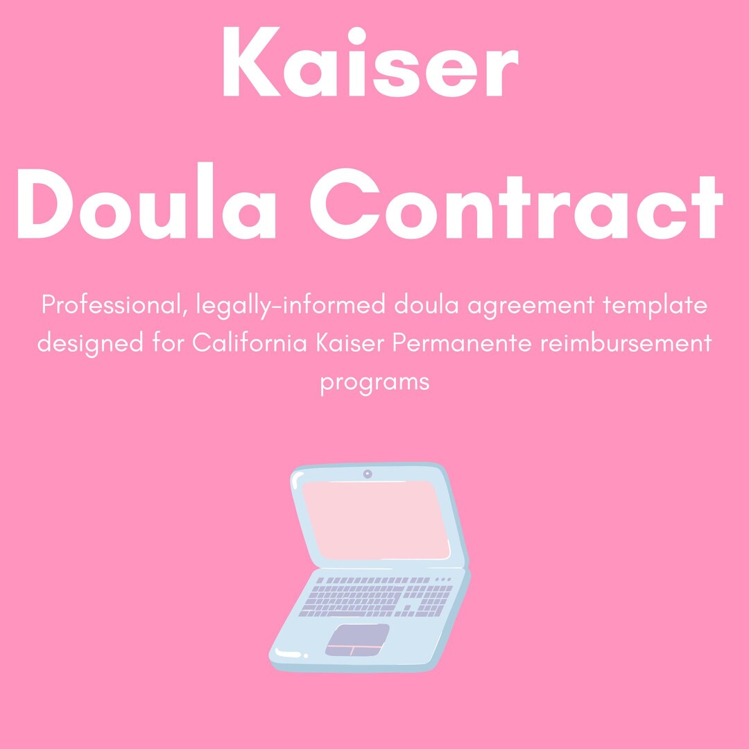 Doula Contract for KAISER Clients Template, Guide, PDF Download, Clean ...