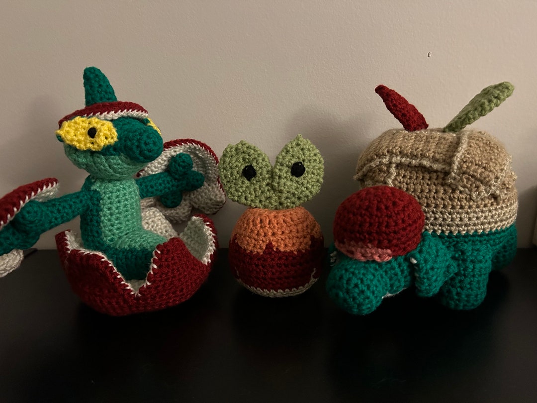 Crochet Applin/flapple/appletun Pokemon Plush - Etsy