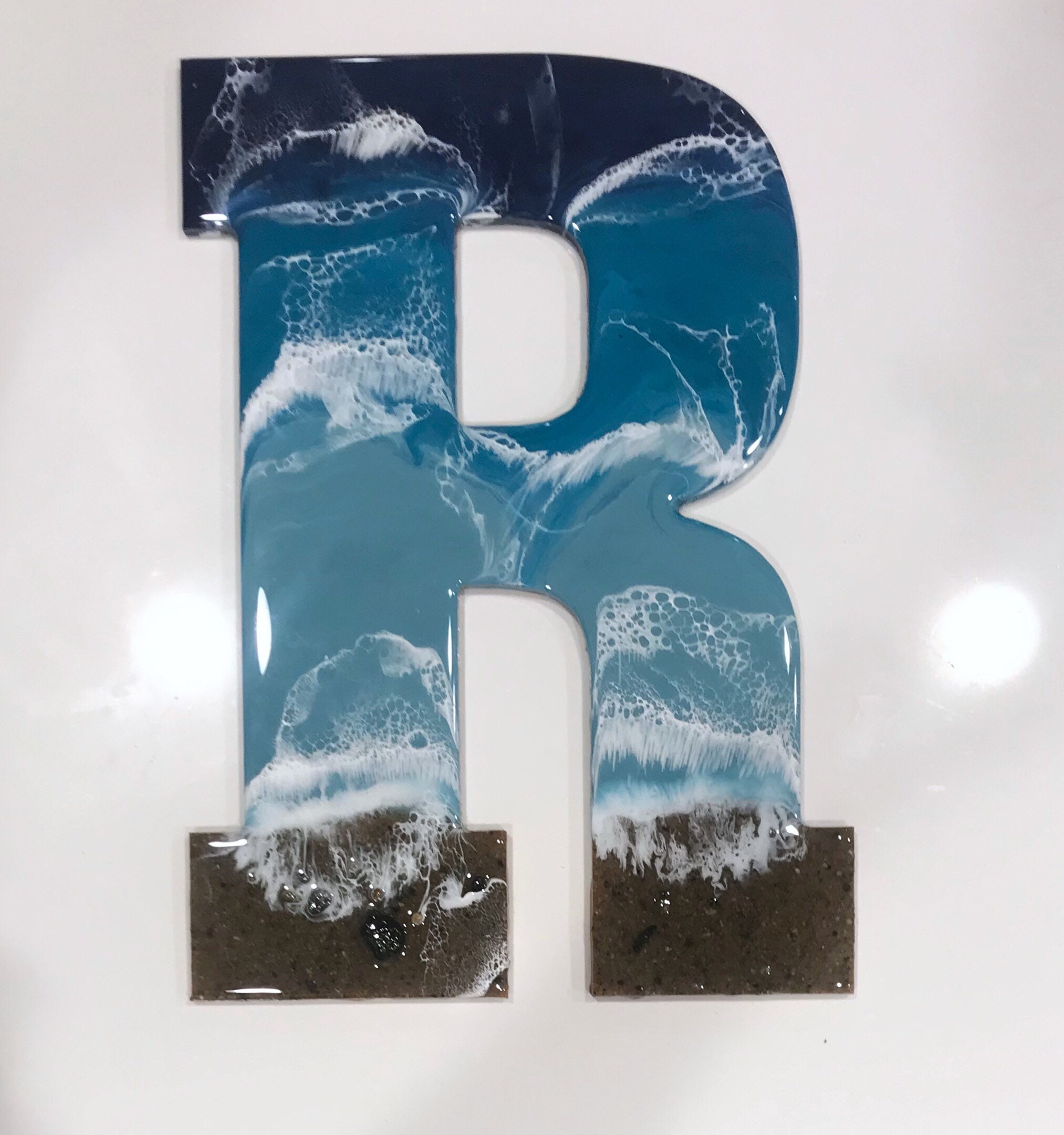 Beach Themed Letter for Wall Monogram Initial Decor Surf Art | Etsy