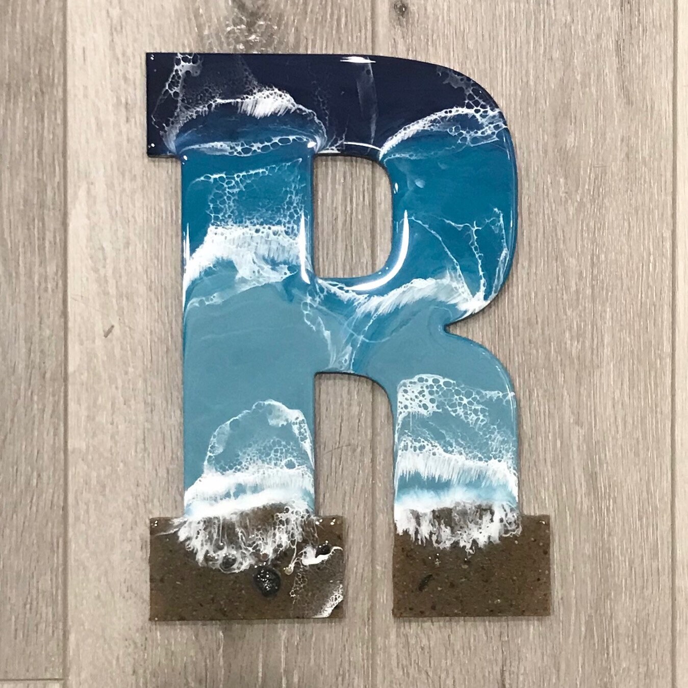 Beach Themed Letter for Wall Monogram Initial Decor Surf Art | Etsy