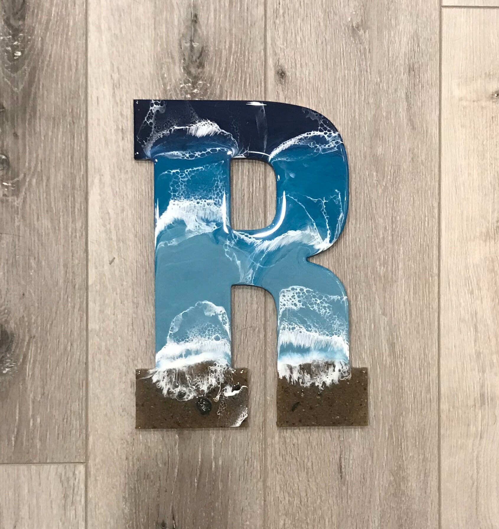 Beach Themed Letter for Wall Monogram Initial Decor Surf Art | Etsy