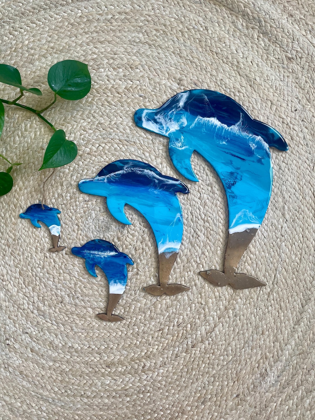 Dolphin Resin Wall Artwork, Coastal Beach Decor - Etsy