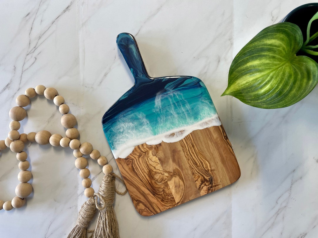 Personalized Cutting Board With Beach Resin Kitchen Decor Resin ...