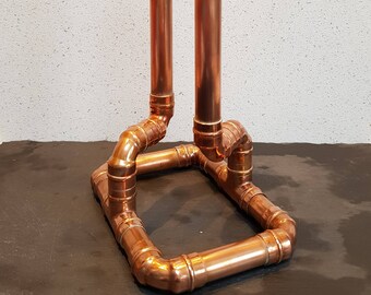 Twin Copper Pipe Candle Holder Conrod Stand Steampunk - Etsy