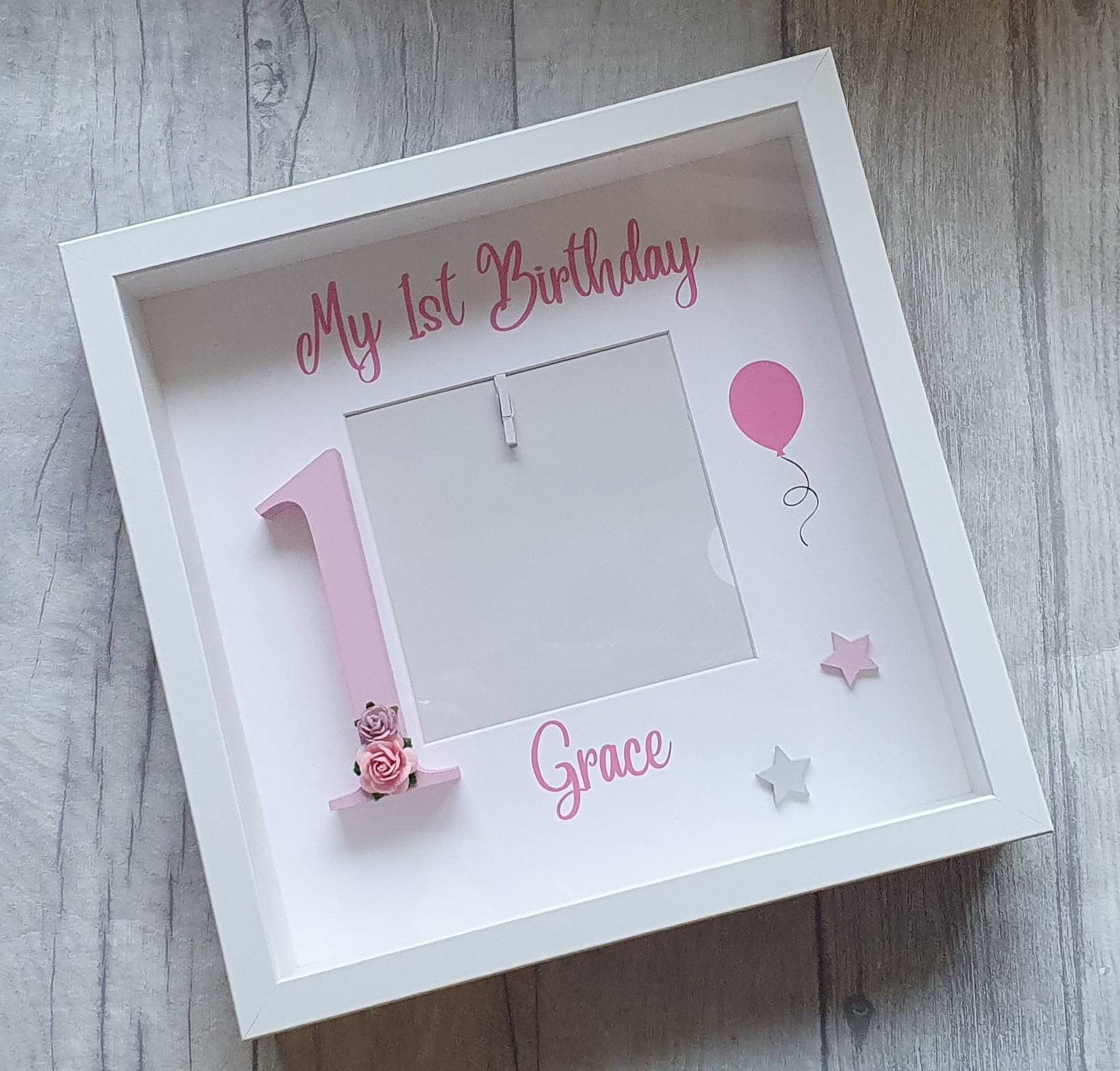 Personalised 1st Birthday Keepsake Photo Frame - First Birthday Gift ...