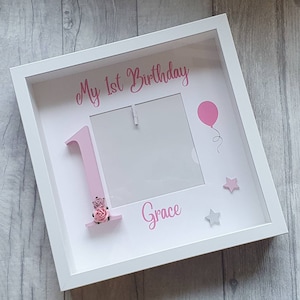Personalised 1st Birthday Keepsake Photo Frame - First Birthday Gift ...