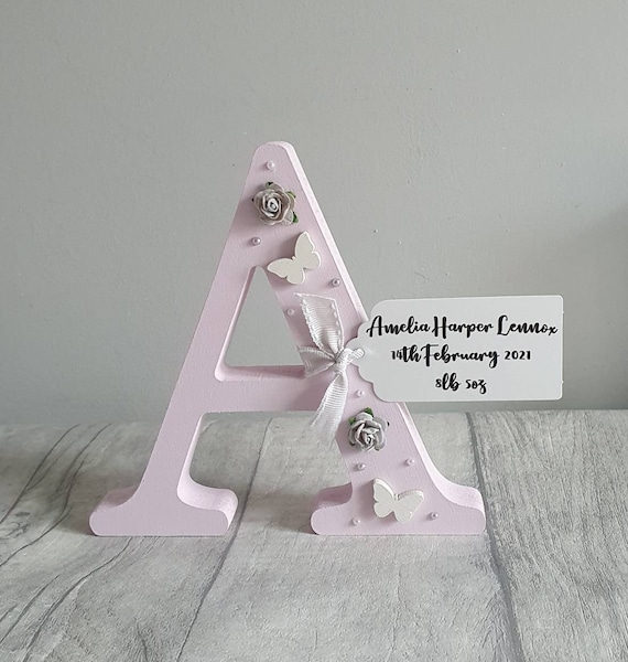 Freestanding Letter Personalised New Baby Gift Nursery - Etsy UK
