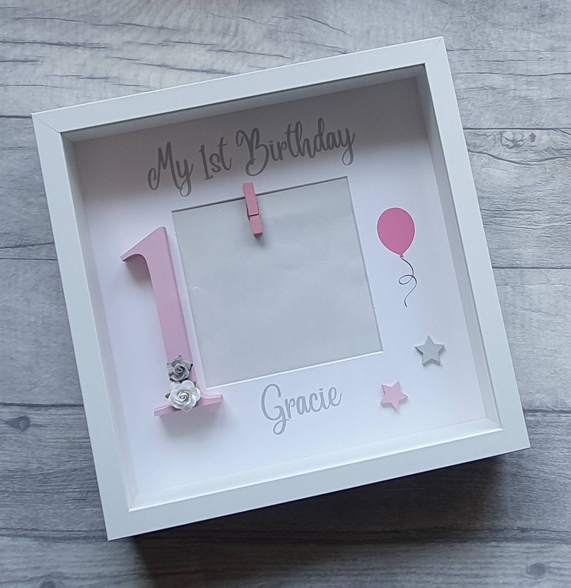 Personalised 1st Birthday Keepsake Photo Frame - First Birthday Gift ...