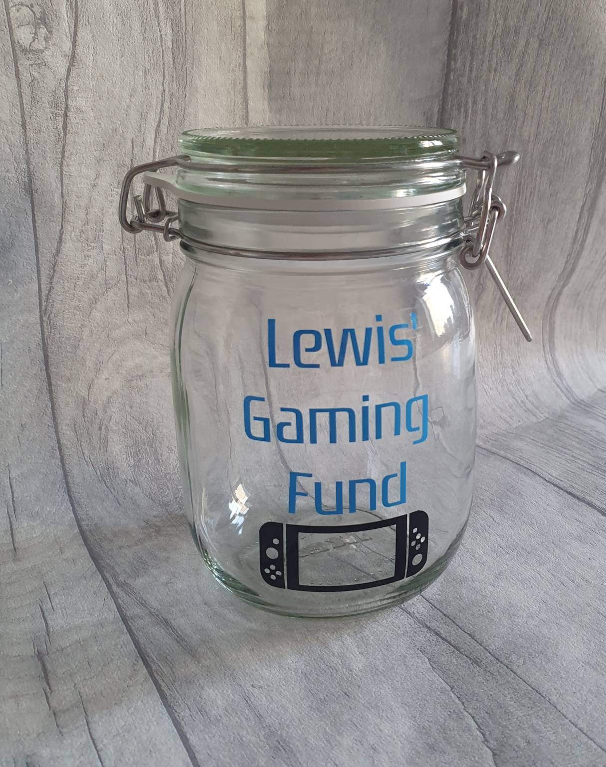 Personalised Glass Money Jar Gaming Fund Jar Money Saving | Etsy UK