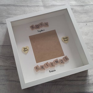 Personalised Twins Frame - New Baby Gift - Born Together Friends ...
