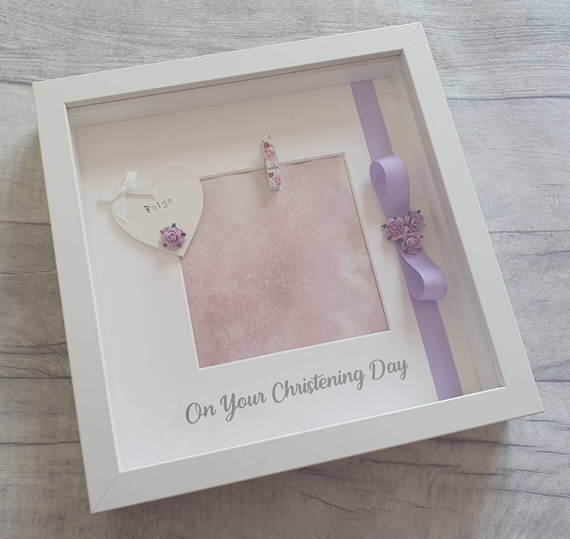 Personalised Christening Gift - Christening Frame - Etsy UK