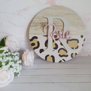 Personalised Leopard Print Sign Girls Room Decor - Etsy