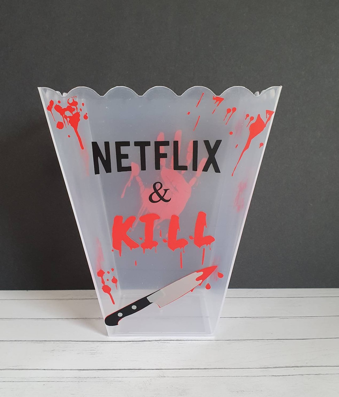 Netflix & Kill Plastic Popcorn Tub – True Crime Horror Fan Gift - Etsy