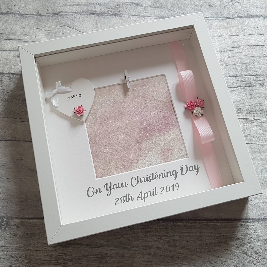 Personalised Christening Gift - Christening Frame - Etsy UK
