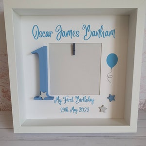 Personalised 1st Birthday Keepsake Photo Frame - First Birthday Gift ...