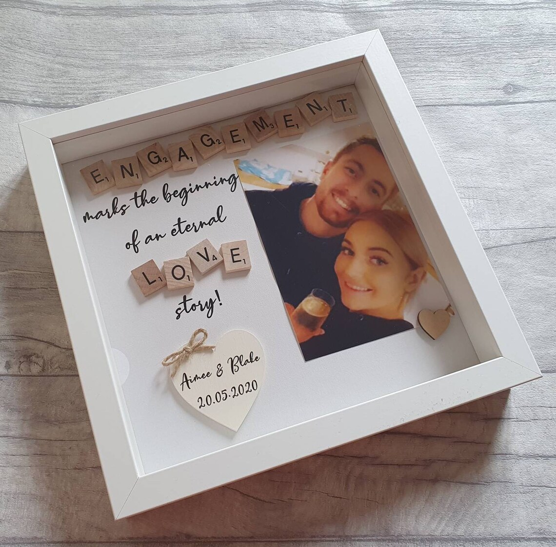 Personalised Engagement Gift Engagement Photo Frame Love - Etsy
