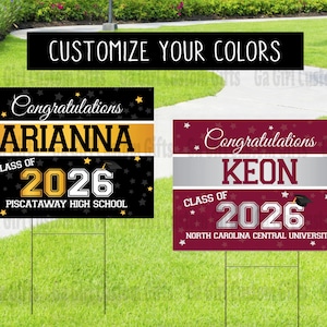 Personalized Graduation Yard Sign 2026, Custom Name Senior Sign, Class ...