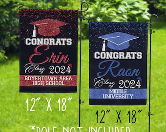 Digital Large Graduation Flag 2024 Graduate Yard Sign Graduation ...