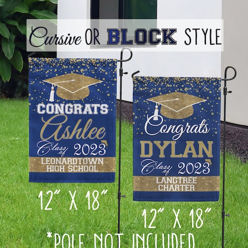 Graduation Yard Flag Class of 2023 FREE SHIPPING High School - Etsy