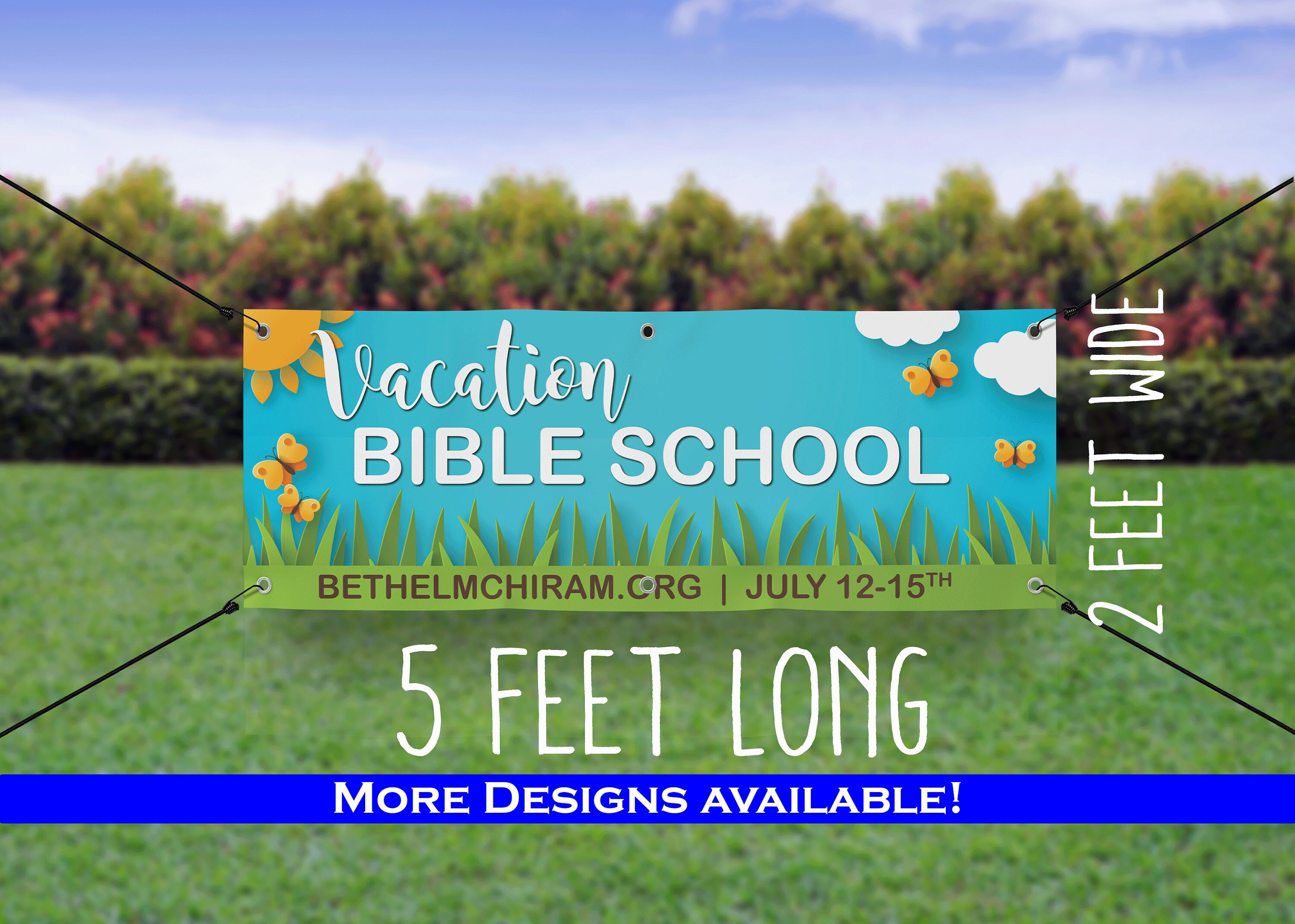 Vacation Bible School Extra LARGE Outdoor Banner - Custom VBS Sign ...