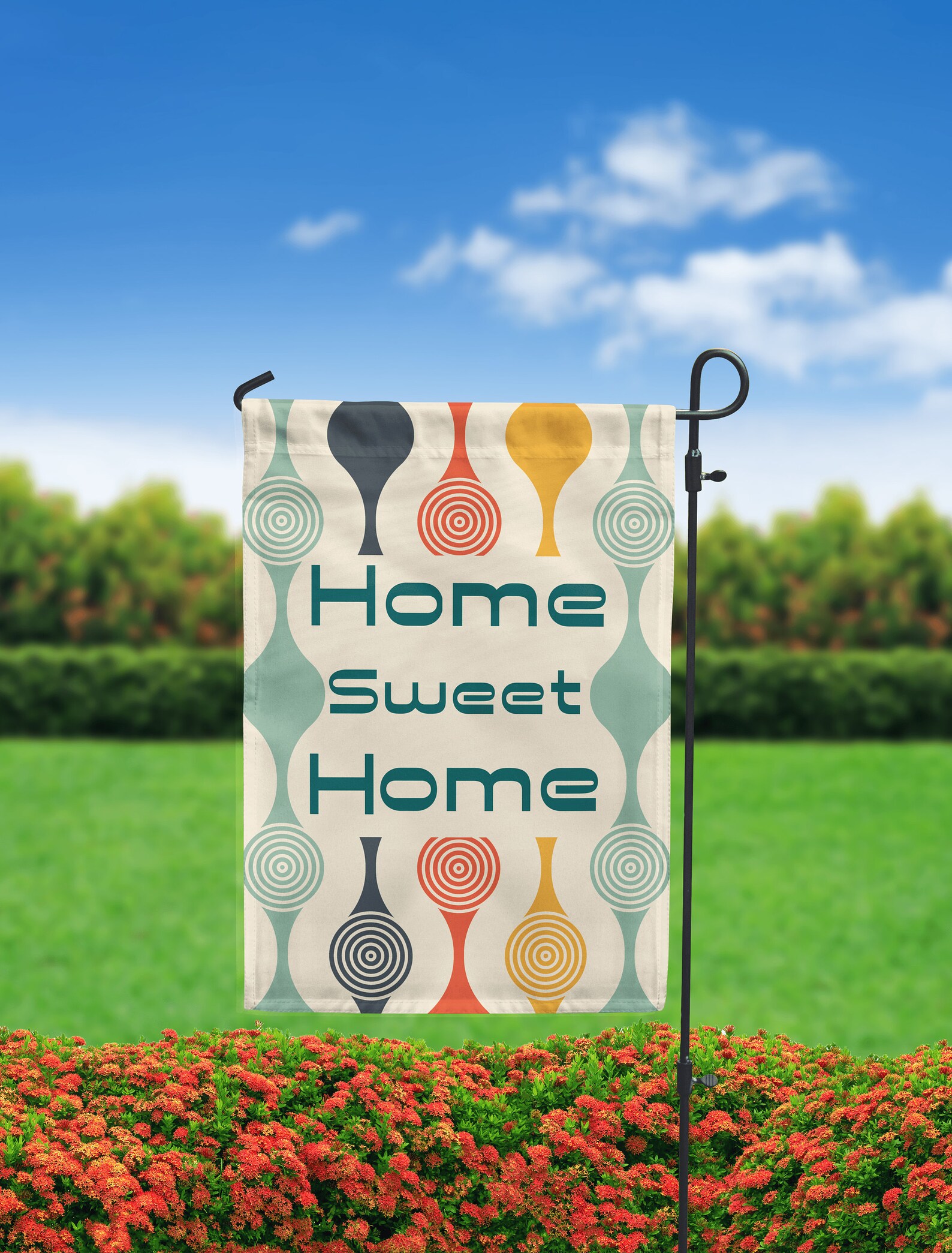 Home Sweet Home Garden Flag Spring Garden Flag Retro | Etsy