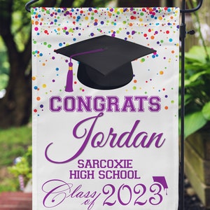 Digital Large Graduation Flag 2024 - Graduate Yard Sign - Graduation ...