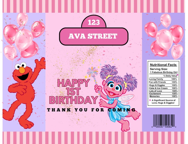 Elmo Abby Cadabby Party Chip Bag INSTANT DOWNLOAD - Etsy
