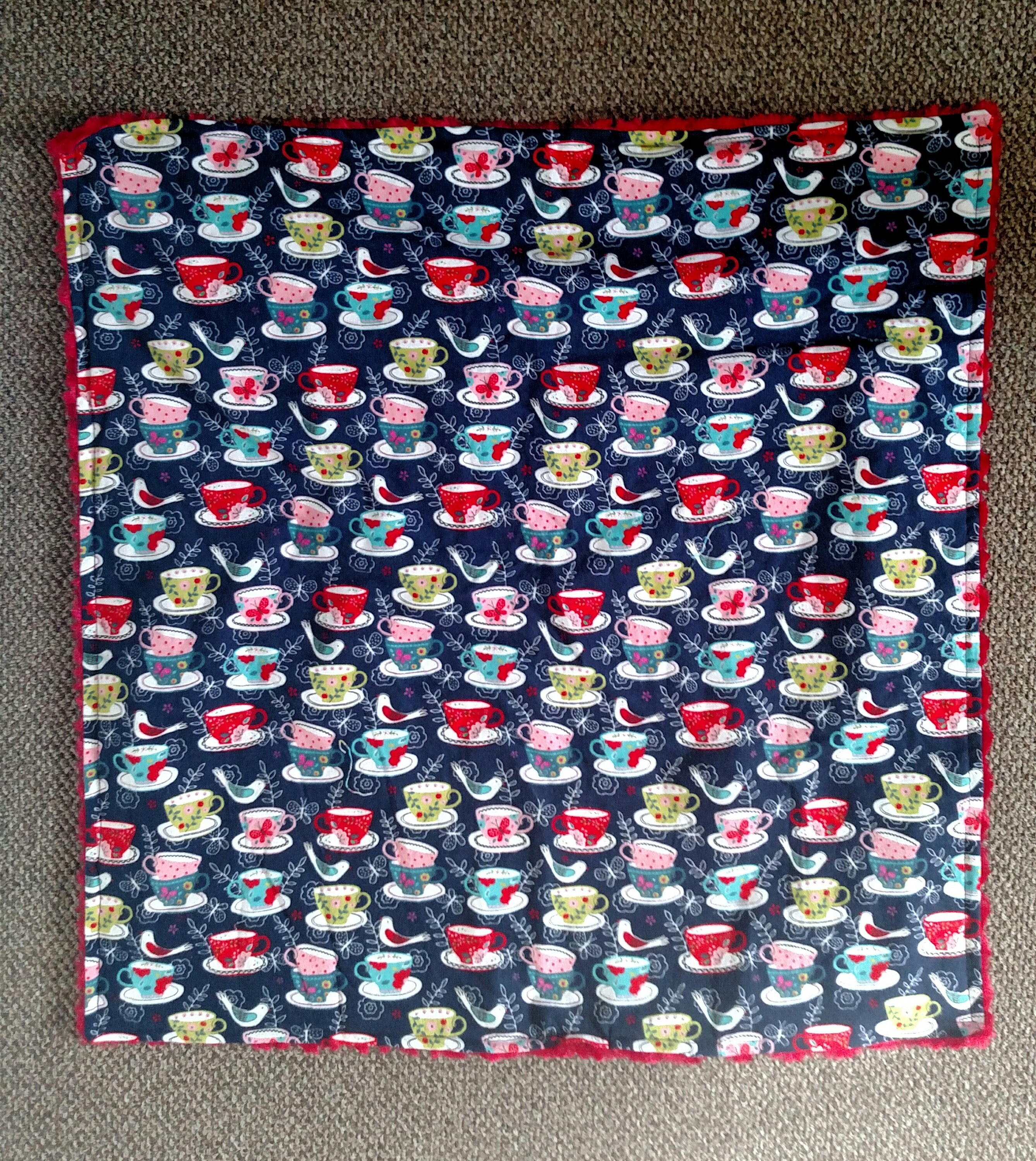 Teacup Rose Swirl Minky Baby Blanket - Minky Baby Blanket, Flannel Baby ...