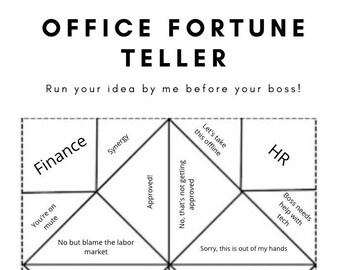 Paper Fortune Teller Template / Printable Fortune Teller Kit / Origami ...