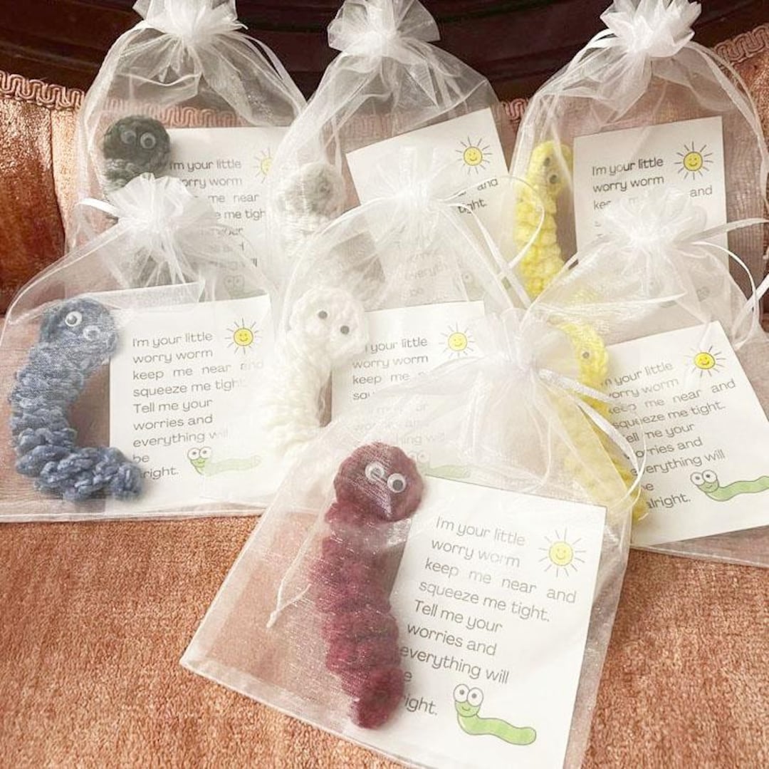 Worry Worms — Anxiety Reliever — Stress Toy - Etsy