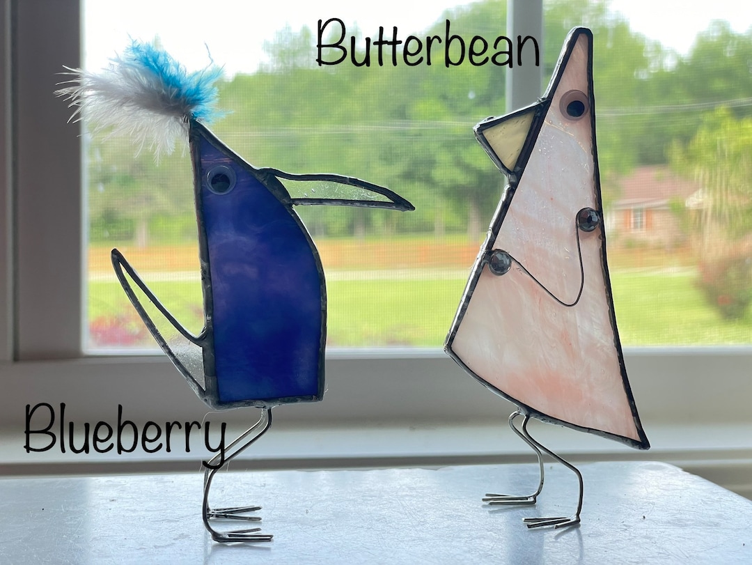 Scrappy Birds / Stained Glass / Crazy Birds - Etsy