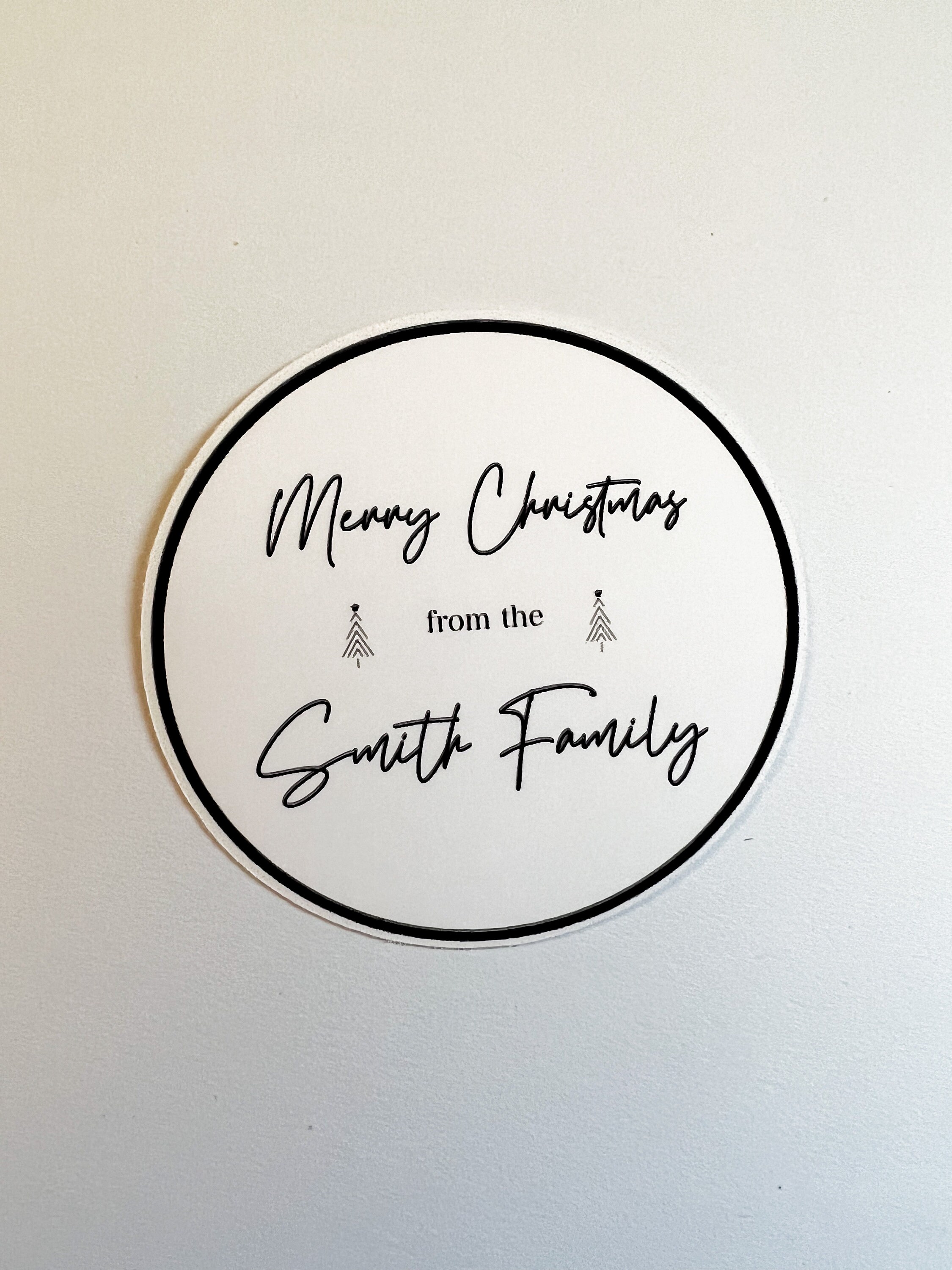 CUSTOM NAME Family Christmas Sticker Pack 10 Stickers per - Etsy