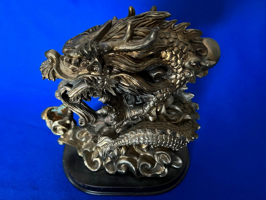 Chinese Early Rare Copper Dragon Spit Pearl - Etsy