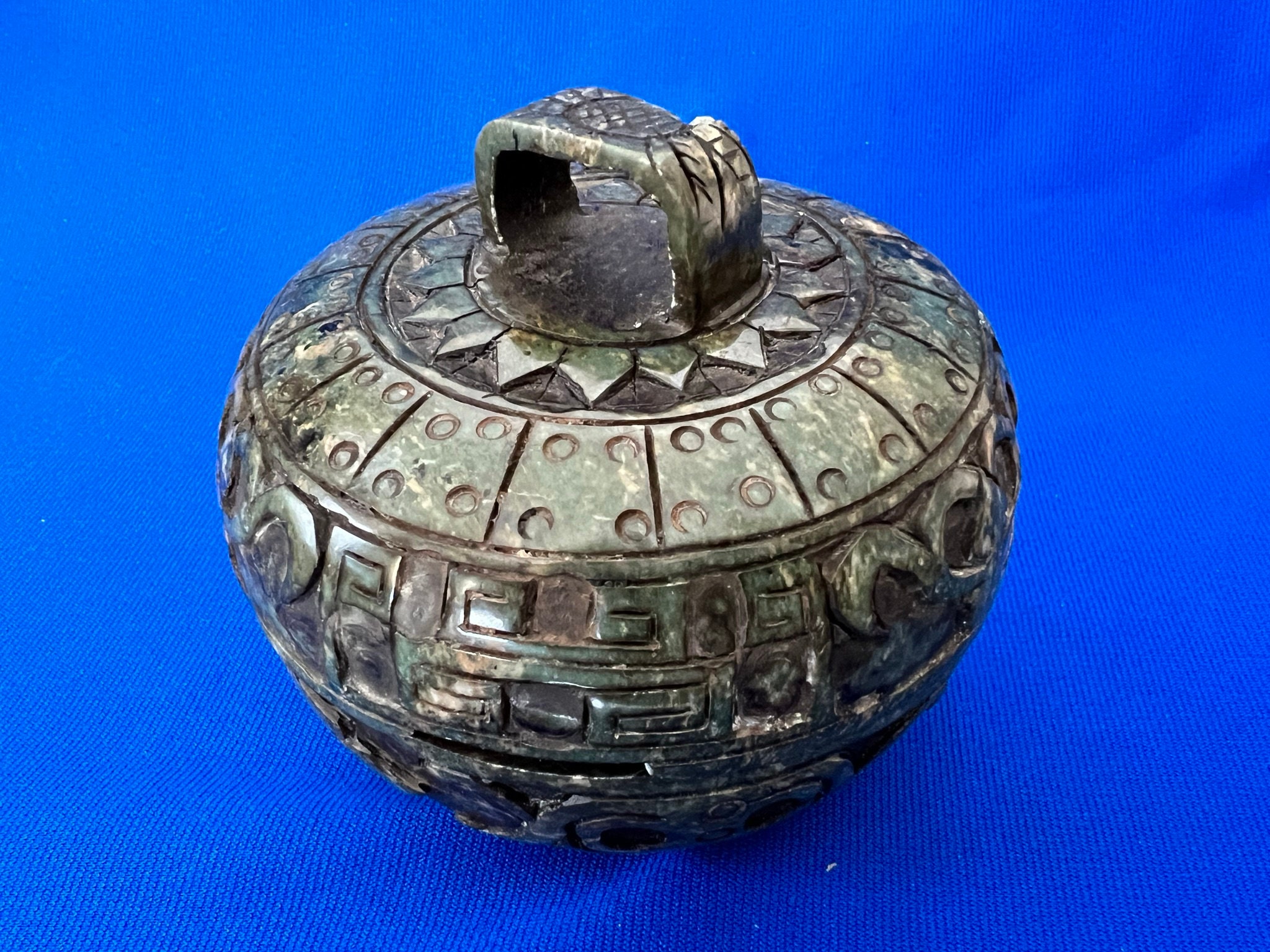 Chinese Old Jade Carving Ruyi Pattern Tribute Ding Bowl - Etsy