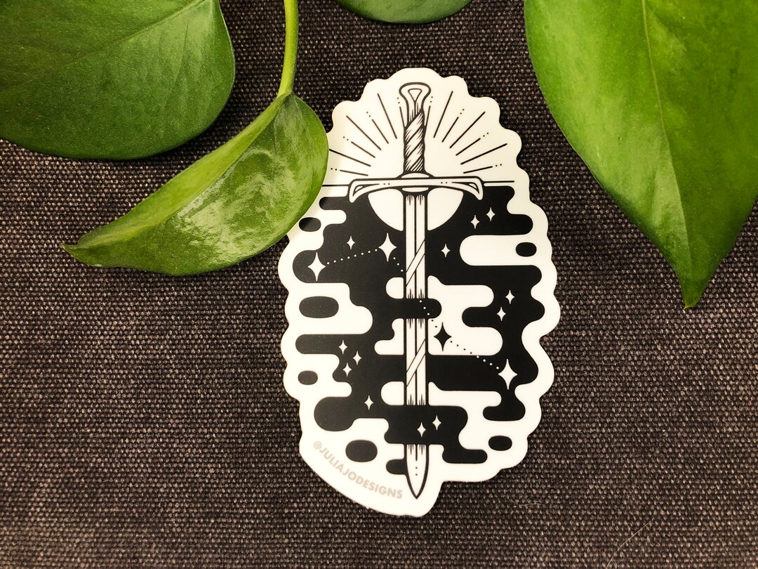 Blade Black and White Sticker Decal Inktober - Etsy