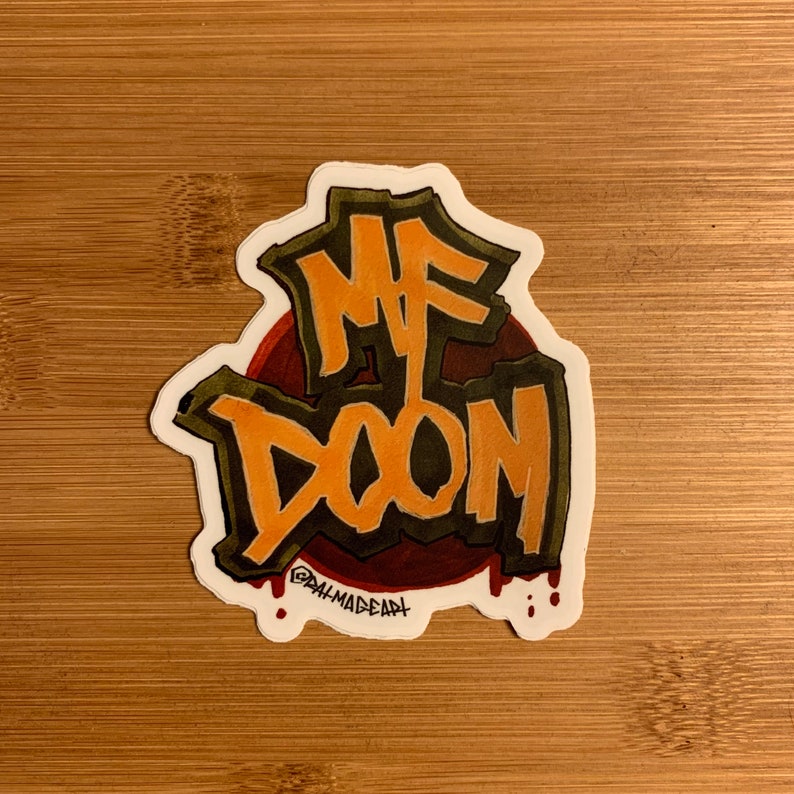 MF DOOM Felt Marker Logo Sticker - Etsy
