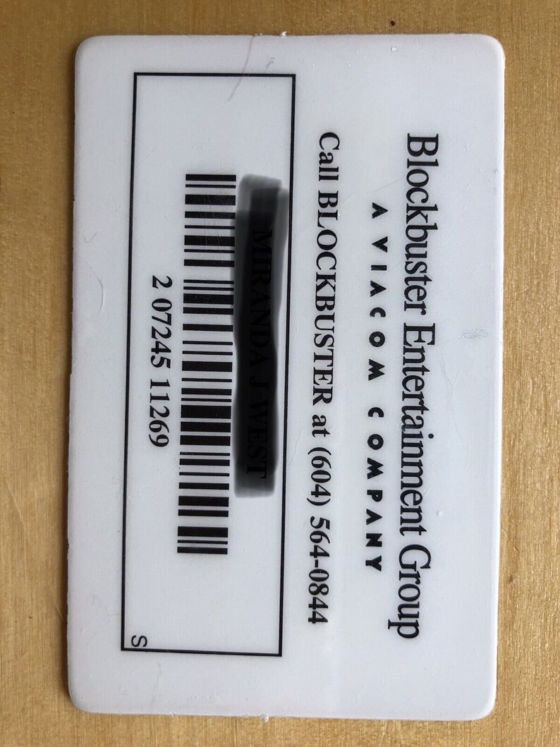 Canadian Blockbuster Membership ID Card, Vintage, Rare Vintage ...