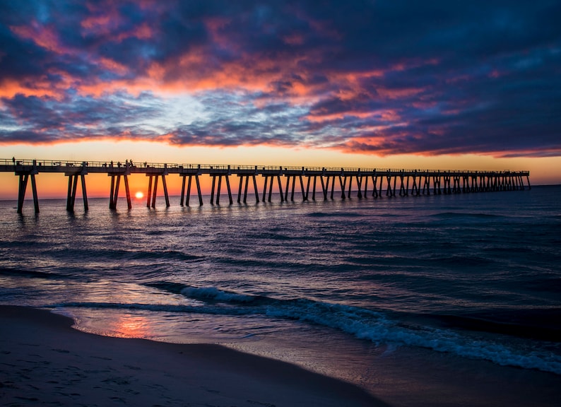 Sunrise, Destin, Florida, Nevarre Beach, Pier, Beach, Sunrise on Beach ...