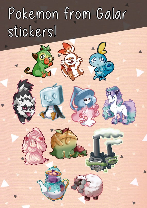 Pokemon Galar Stickers Scorbunny Grookey Sobble Hatterene | Etsy Australia