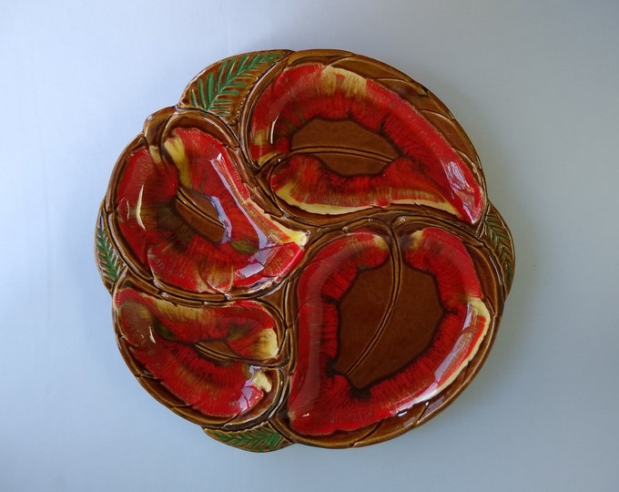 Vintage Ceramic Platter - Maurice of California IM-104 - Large Orange ...