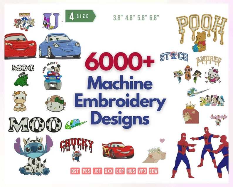 6000 Ready Embroidery Files Package, Embroidery Design Bundle ...