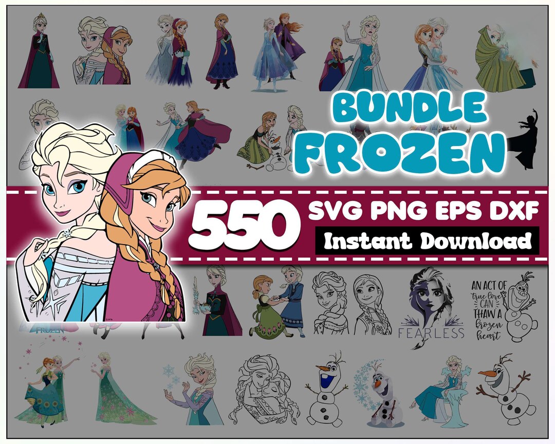 FROZEN SVG Bundle, FROZEN Svg Files for Cricut, Frozen Clipart ...